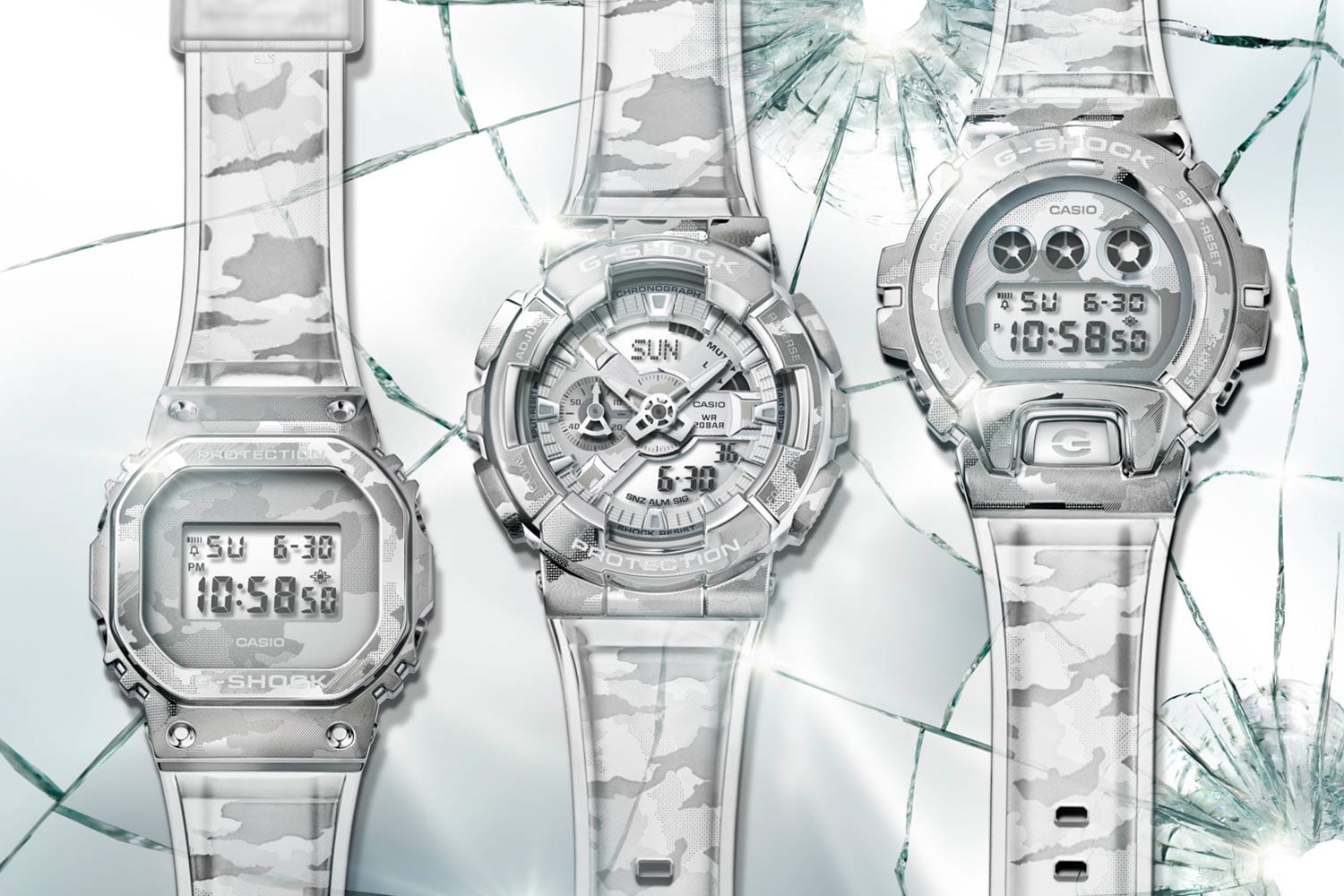 G-Shock Presents the All-Metal-Bezel Skeleton Camouflage Series